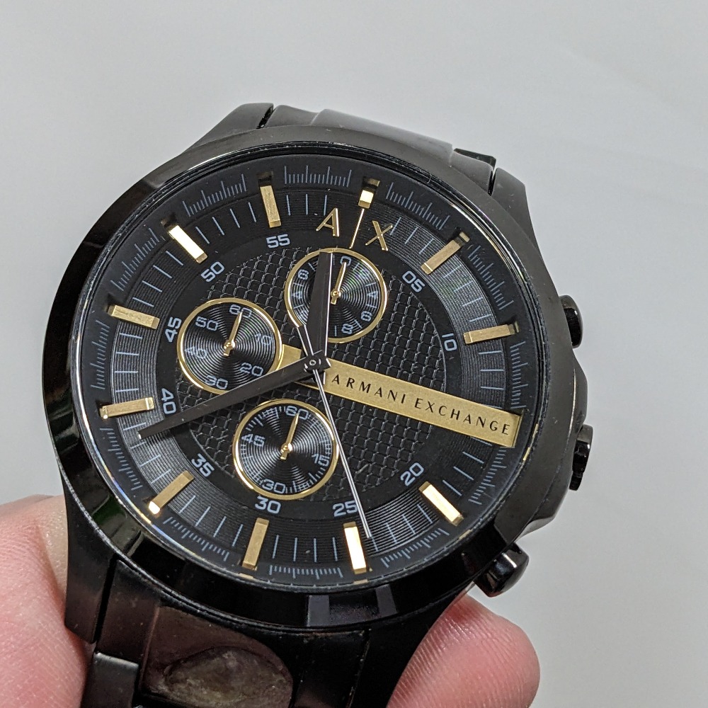 Pre-owned Armani Exchange Chronograph Black Dial Men's Watch AX2164 ...